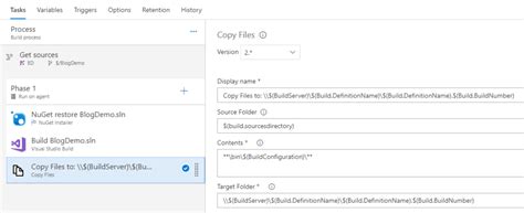 setting up a ci pipeline to run functional tests in tfs 2018 and azure