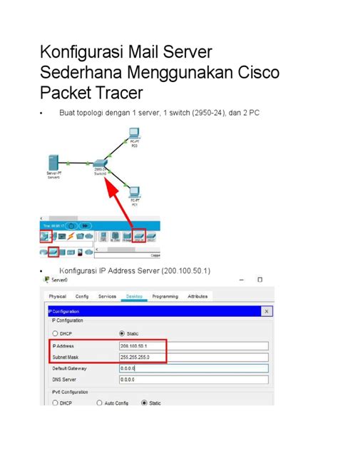 Konfigurasi Mail Server Sederhana Menggunakan Cisco Packet Tracer Pdf