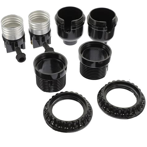 Screw Light Socket 2 Pcs Fixture Parts Lamp Replacement Chandelier Bulbs Bakelite Walmart Com