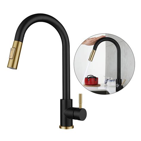 Touch On Kitchen Faucets With Pull Out Sprayer Si Grandado
