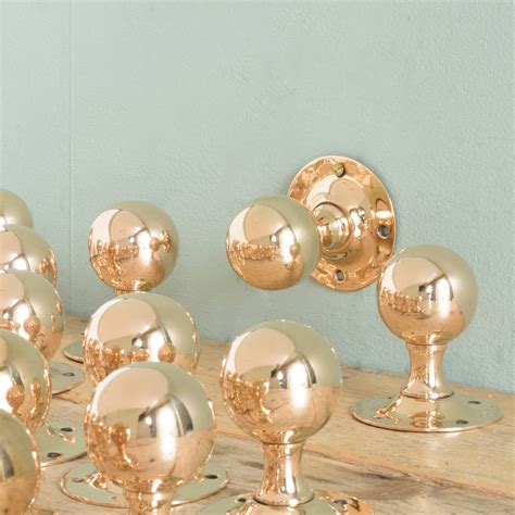 1920s Spherical Rose Brass Door Knobs Lassco Englands Prime Resource For Architectural
