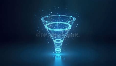 Abstract Polygonal Funnel Represents Data Filtering Process Modern