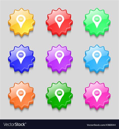 Minus Map Pointer Gps Location Icon Sign Symbol Vector Image