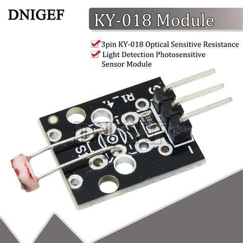 10PCS KY 018 3pin Optical Sensitive Resistance Light Detection Photosensitive Sensor Module For
