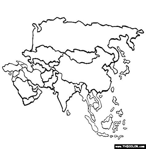 Coloring Page Map Of Asia [2025]