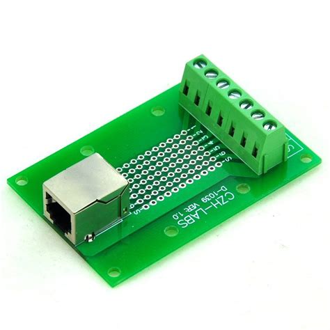 RJ11 RJ12 6P6C Right Angle Jack Breakout Board Terminal Block Connector