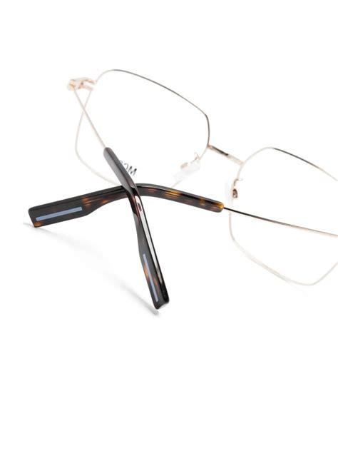 Mcq Square Frame Glasses Gold Farfetch
