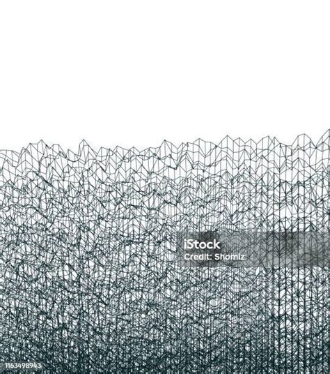 추상 다각형 웨이브 와이어 프레임 배경 한 줄로에 대한 스톡 벡터 아트 및 기타 이미지 한 줄로 추상적인 와이어 프레임