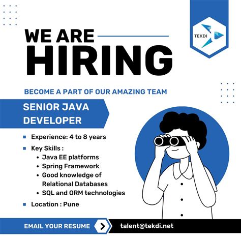 Tekdi Technologies On Linkedin Javadevelopers Seniorjavadeveloper Wearehiring Joinourteam