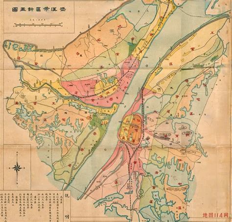 民国武汉三镇市街实测详图 同版两张 地图114网
