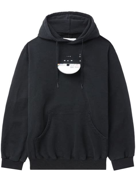 Doublet Cd R Embroidered Cotton Hoodie Black Farfetch