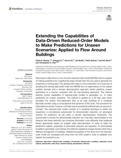 PDF Extending The Capabilities Of Data Driven Reduced Order Models To Make Predictions For