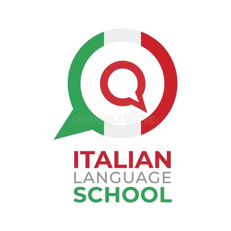 Vector Logo Of The Italian Language School Stock Illustration Illustration Of Foreign