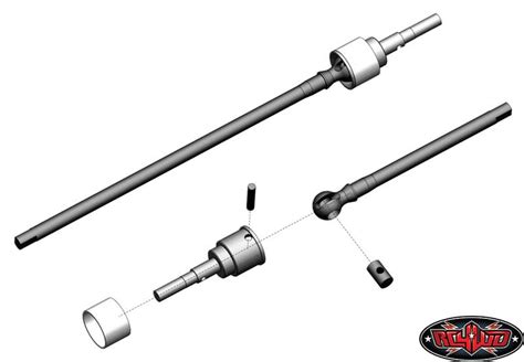 RC4WD Extreme Duty XVD Axles For Axial Wraith And Ridgecrest