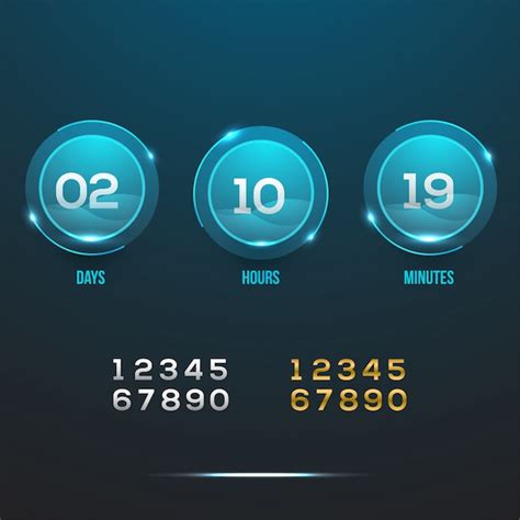Premium Vector Countdown Web Site Flat Template Digital Clock Timer