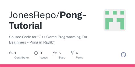 Github Jonesrepo Pong Tutorial Source Code For C Game Programming For Beginners Pong In