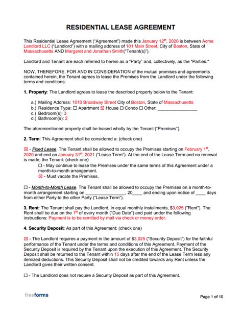 House Rental Contract Sample Free California Rental Lease Agreement