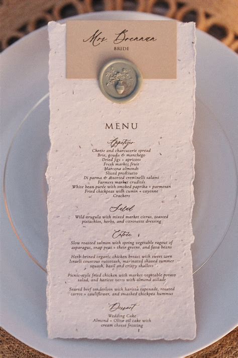 Custom Plantable Seed Paper Menus Wedding Menu Name Card Menus Wildflower Seed Paper Vegetable