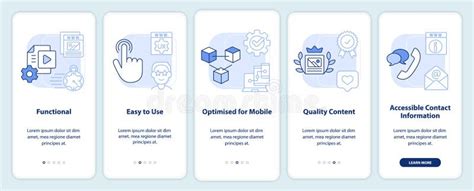 Good Website Characteristics Light Blue Onboarding Mobile App Screen