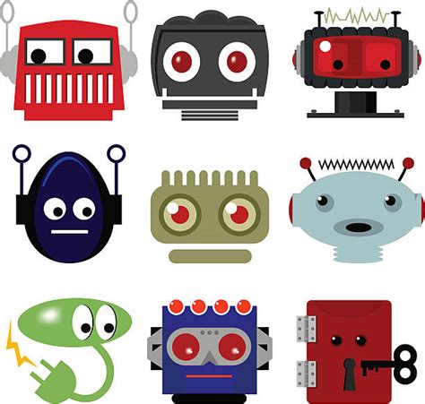 Royalty Free Robot Face Clip Art Vector Images And Illustrations Istock