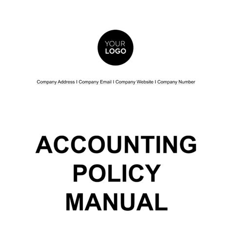 Accounting Policy Manual Template Edit Online And Download Example