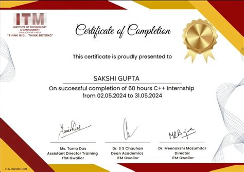 Internship C Softwaredevelopment Careergrowth Sakshi Gupta