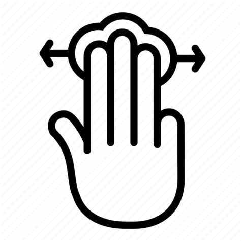 Gesture Horizontal Scroll Left Or Right Swipe Touchpad Icon Download On Iconfinder