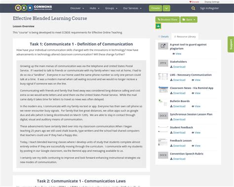 Effective Blended Learning Course Oer Commons