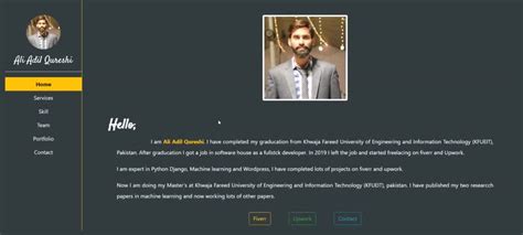 My Portfolio Website Using Python And Django Ali Adil Posted On The Topic Linkedin