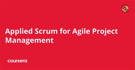 Applied Scrum For Agile Project Management Coursera