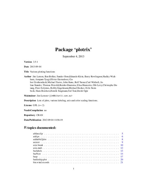 Pdf Plotrix Various Plotting Functions