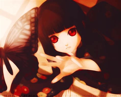 Anime Dark Hair Jigoku Shoujo Anime Girls Kimono Enma Ai Hd Wallpaper