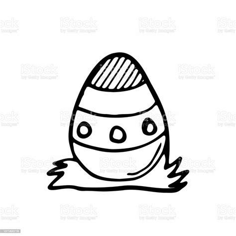 부활절 달걀 낙서 아이콘 벡터 일러스트 부활절 개념 흰색으로 분리 개체 그룹에 대한 스톡 벡터 아트 및 기타 이미지 개체 그룹 검은색 공휴일 Istock