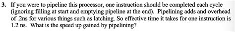 If You Were To Pipeline This Processor One