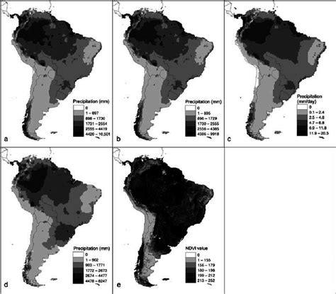 Examples Of Raster Gis Data Layers From Each Of The Environmental Data Download Scientific