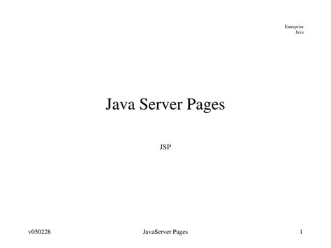 Ppt Java Server Pages Powerpoint Presentation Free Download Id8897024