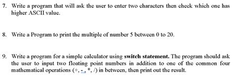 solved 7 write a program that will ask the user to enter