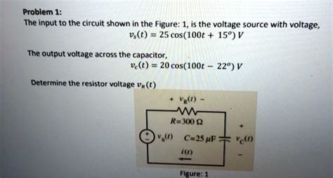 Solved Problem 1 The Input To The Circuit Shown In Figure 1 Is The