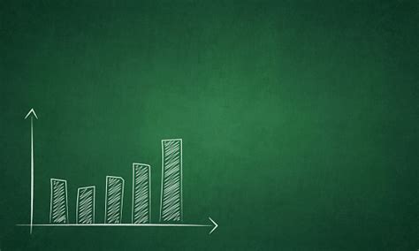 벡터 일러스트 레이 션 텍스트에 대 한 복사 공간을 가진 그런 지 효과 녹색 보드를 통해 증가 막대 그래프 칠판에 대한 스톡 벡터 아트 및 기타 이미지 Istock