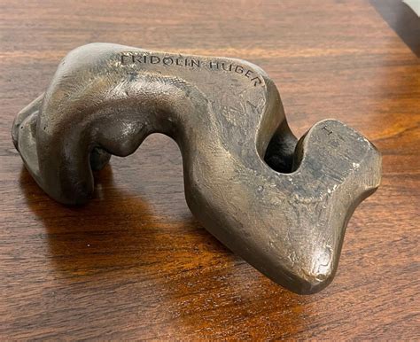 Modernist Bronze Figural Nude By Fridolin Huber Switzerland Circa