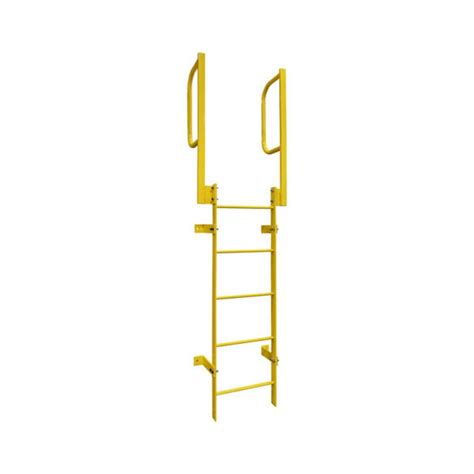 Ballymore Wlfs0116 Y 16 Rung Yellow Steel Fixed Safety Ladder Material Handling
