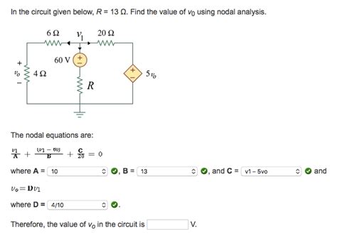 Solved In The Circuit Given Below R 13 Find The Value Of