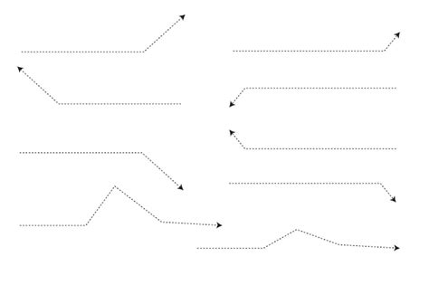 Premium Vector Set Of Dashed Line Arrows