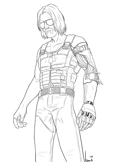 Nines Amaro John Silverhand Cyberpunk 2077 Fanart