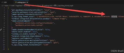 如何在 Vscode 中设置 C 格式化：左大括号不换行vscode大括号不换行 Csdn博客