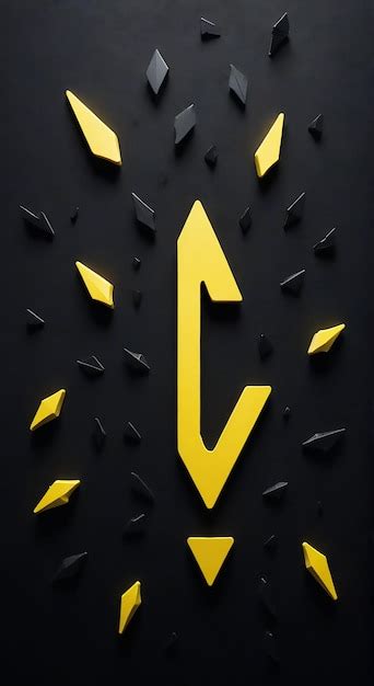 A Yellow Arrow Points To The Right Side Premium Ai Generated Image