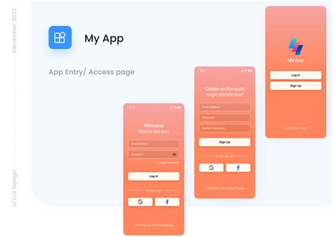 App Entry Access Page On Behance