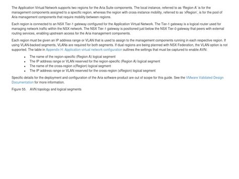 Capture The Application Virtual Network Region Settings Planning