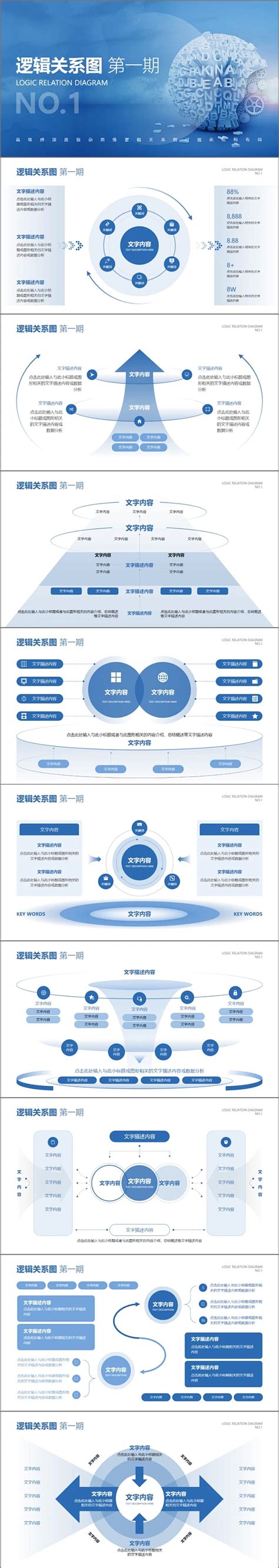 【动态ppt】高级感深度复杂思维逻辑关系图可视化结构布局ppt模板 淘宝网 花瓣网
