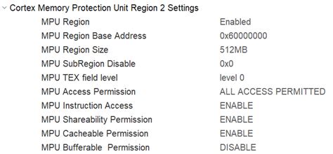 how to configure the mpu of an stm32 using stm32cu